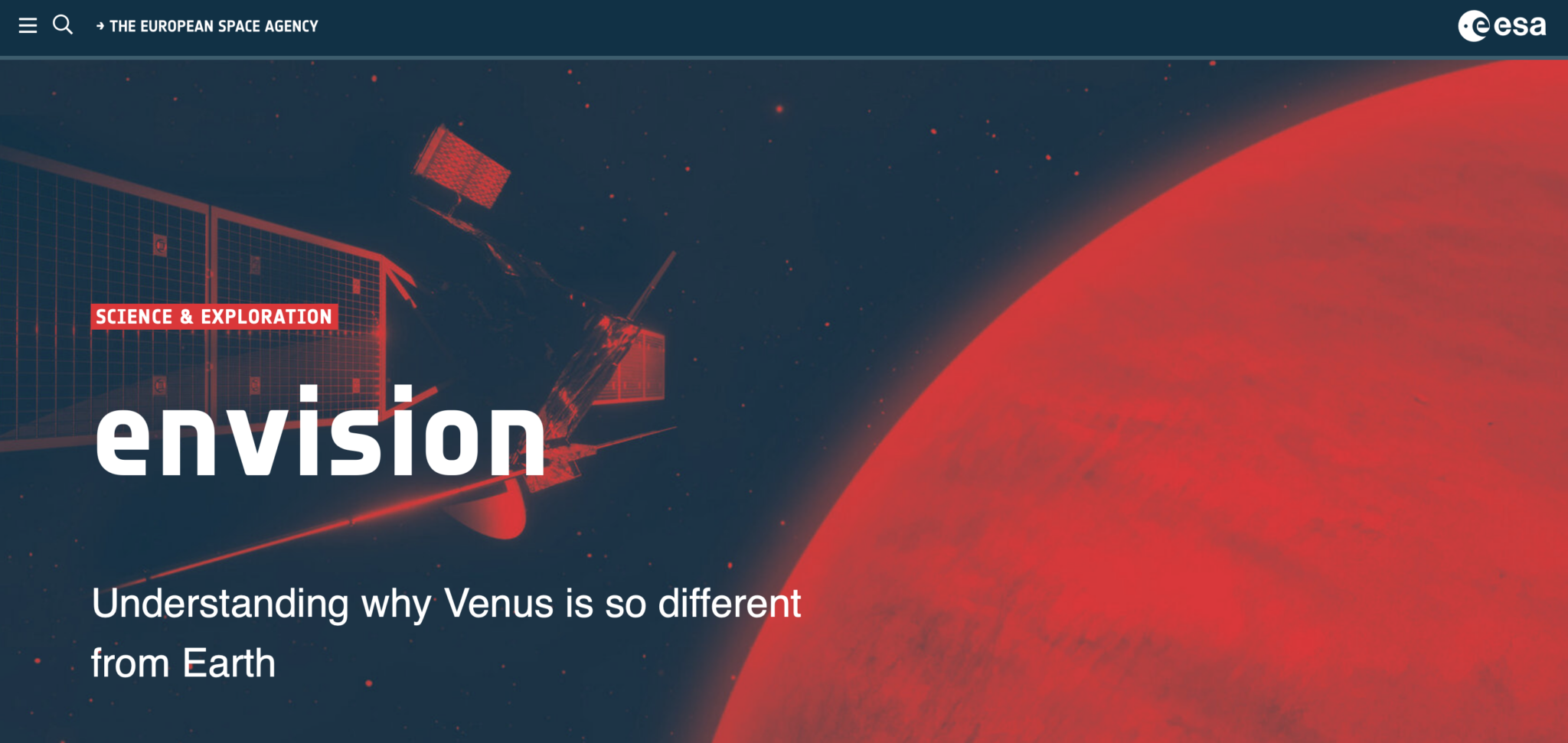 EnVision: A Venus orbiter mission in partnership between ESA and NASA ...